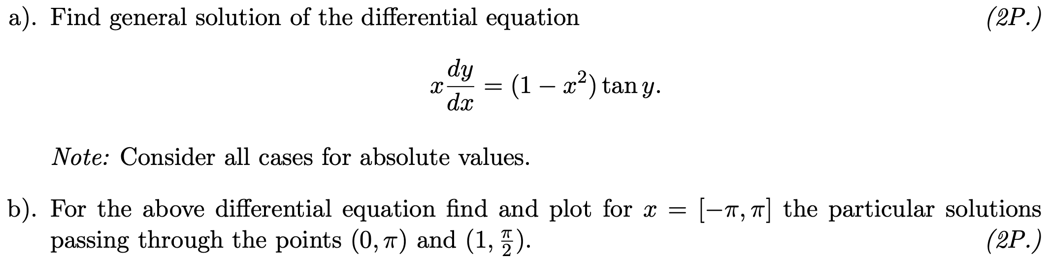 Solved a). Find general solution of the differential | Chegg.com