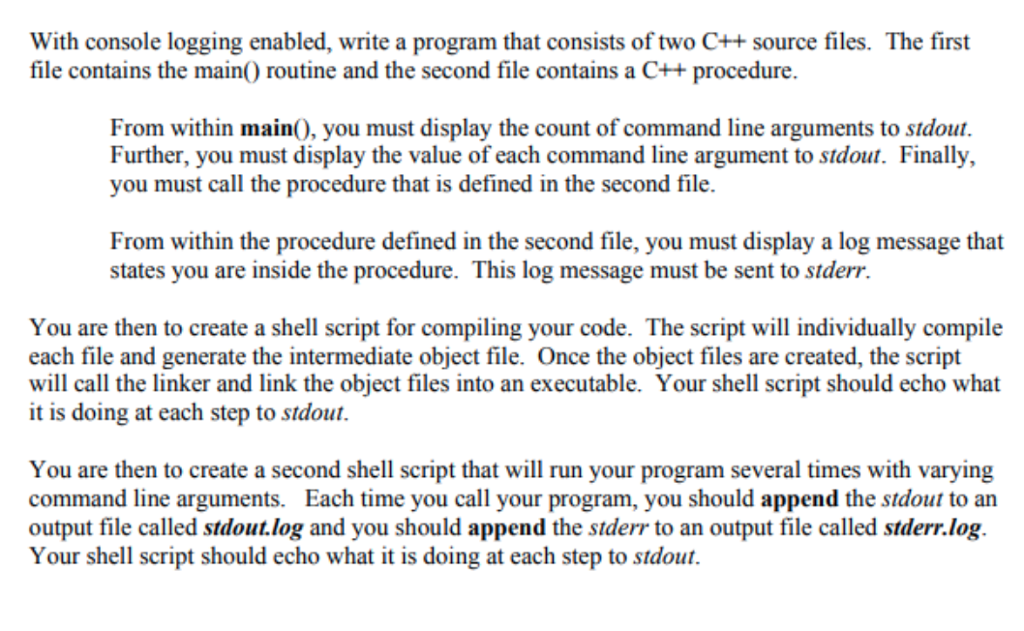 Solved With Console Logging Enabled Write A Program That