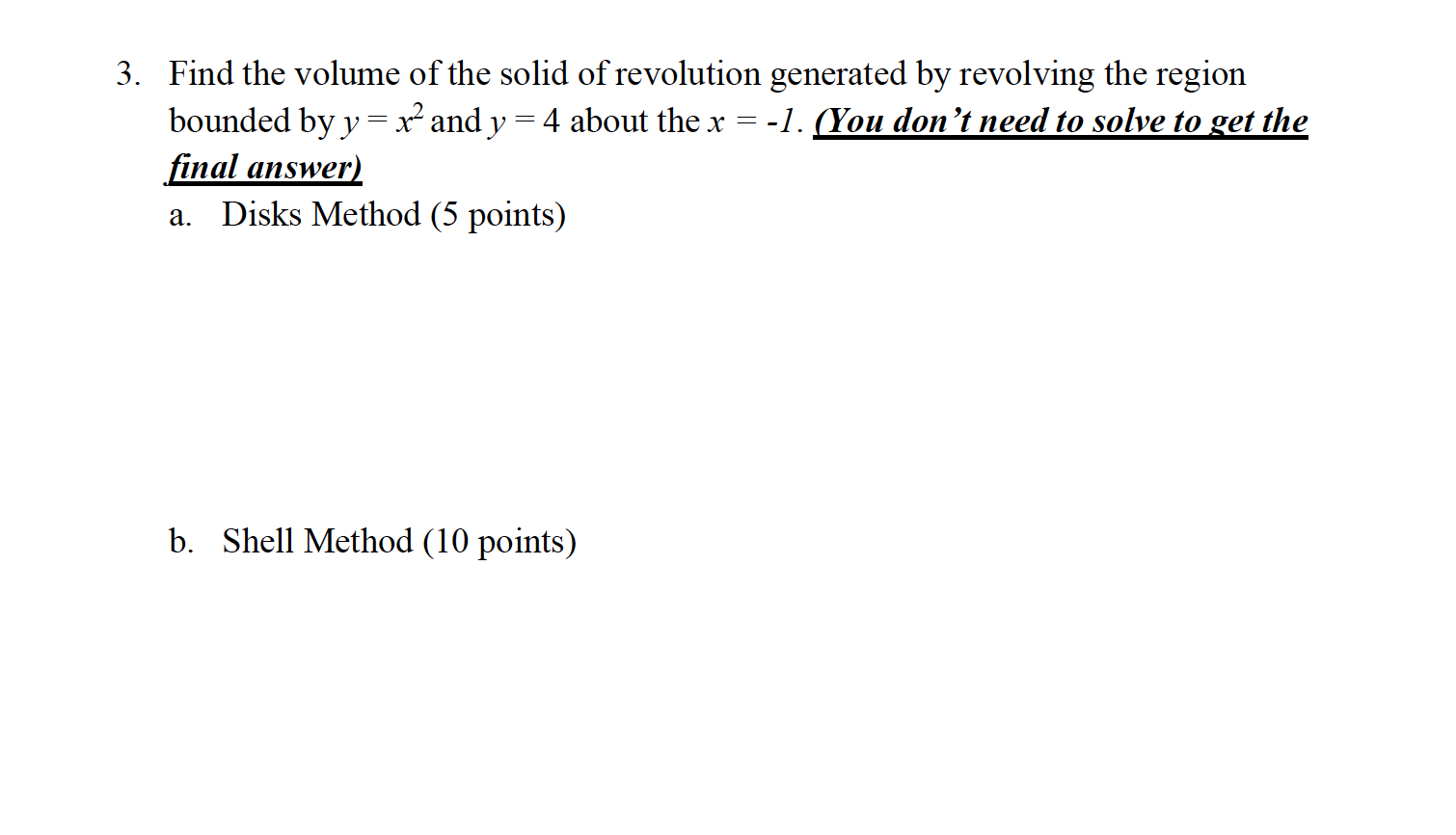 Solved Find the volume of the solid of revolution generated | Chegg.com