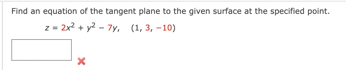 Solved Find an equation of the tangent plane to the given | Chegg.com