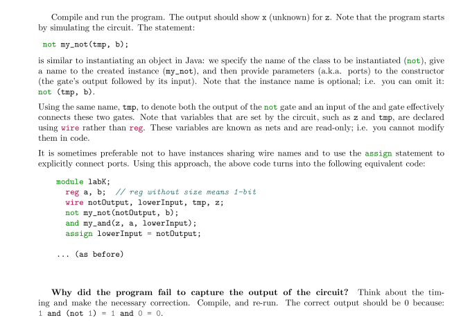 Create a new program named k2a01.v as follows: | Chegg.com
