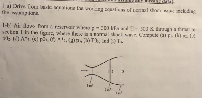 Solved ing data 1-a) Drive from basic equations the working | Chegg.com