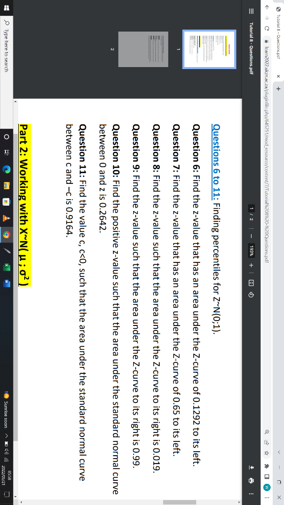 Solved ← Tutorial 8 - Questions.pdf → G Q ☐ | Chegg.com