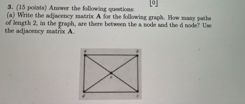 Solved [0] 3. (15 points) Answer the following questions: | Chegg.com