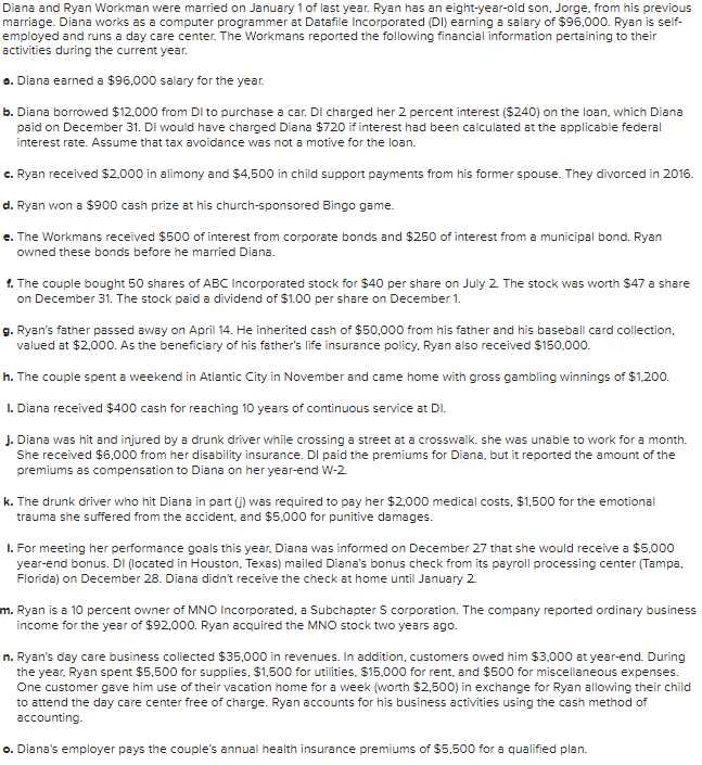 Complete page 1 of Form 1040 through line 9 and | Chegg.com