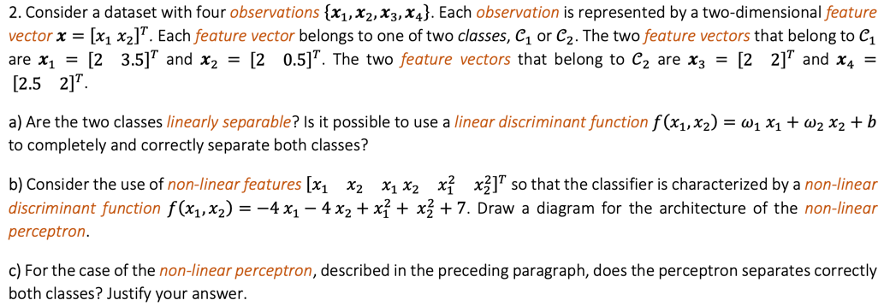 Solved 2. Consider a dataset with four observations | Chegg.com