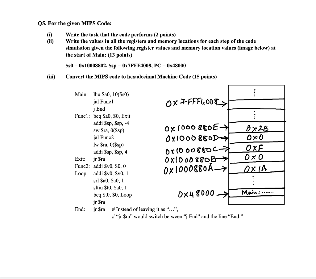 25. For the given MIPS Code: (i) Write the task that | Chegg.com 25. For the given MIPS Code: (i) Write the task that | Chegg.com