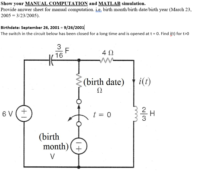 Solved Please show both: MANUAL COMPUTATION and MATLAB | Chegg.com