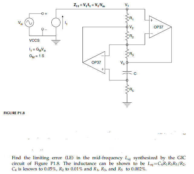 Solved V. OP37 R2 VCCS R3 GM-1S OP37 V. Find the limiting | Chegg.com