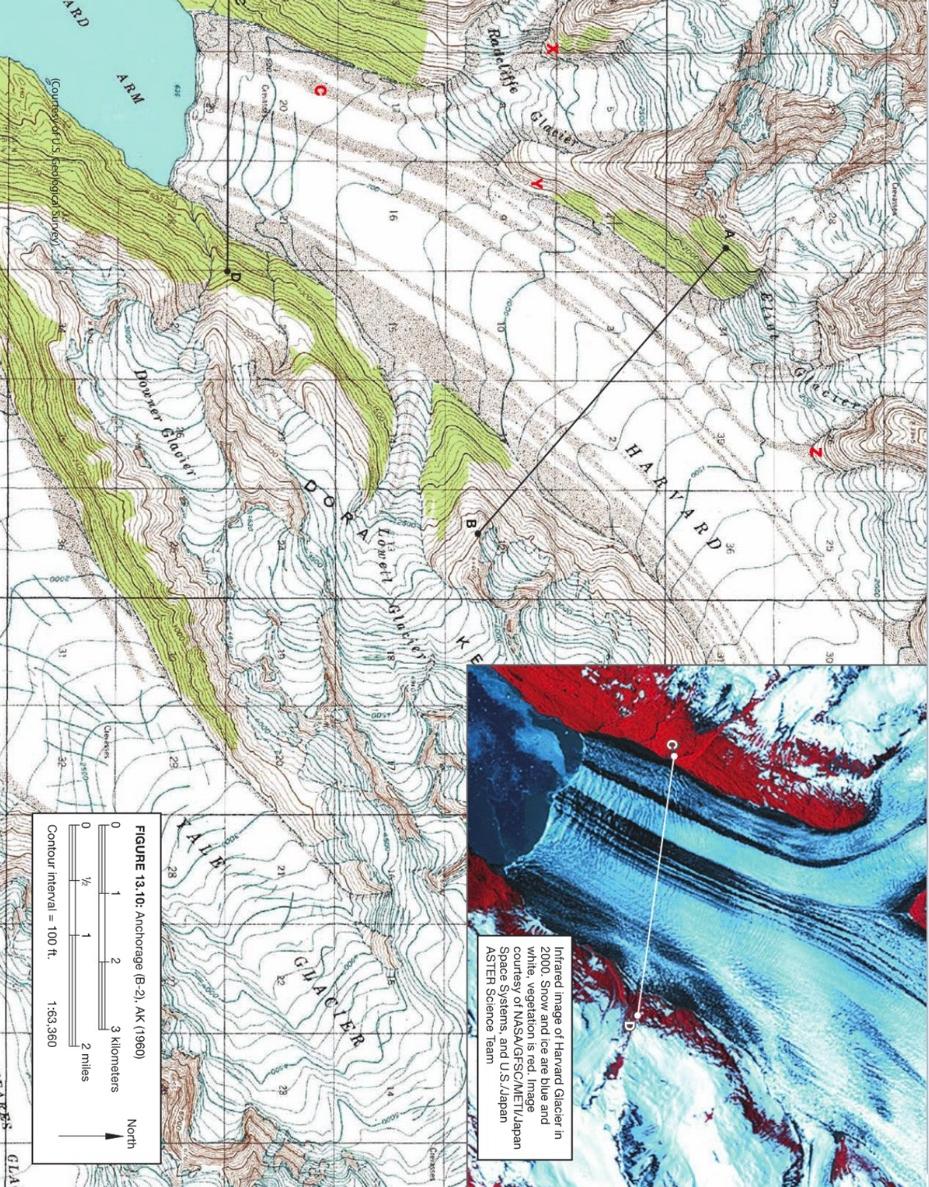 Solved Refer to the topographic map of modern mountain | Chegg.com