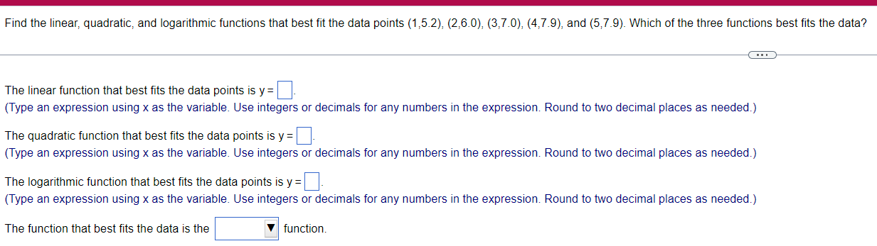 Solved Find the linear, quadratic, and logarithmic functions | Chegg.com