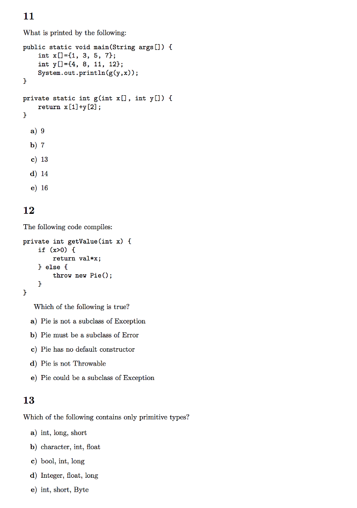 Solved Which list of access specifiers is ordered from least | Chegg.com