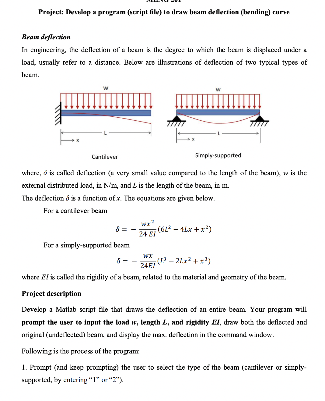 Solved Project description: Develop a Matlab script file | Chegg.com