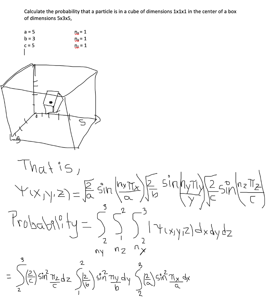 Solved Calculate the probability that a particle is in a | Chegg.com