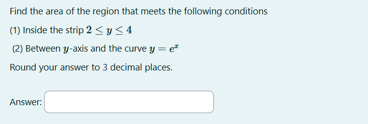 Solved Find the area of the region that meets the following | Chegg.com
