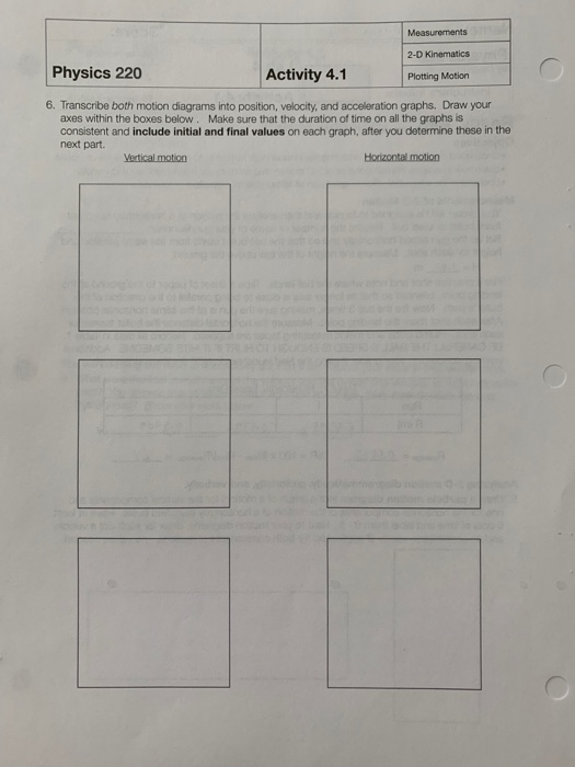 Solved structor s t:ACtivity 4.1 Plotting Motion Ready, Aim, | Chegg.com