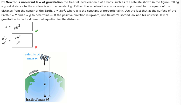 [Solved]: By Newton's universal law of gravitation the