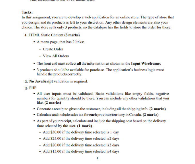Solved Tasks: In this assignment, you are to develop a web | Chegg.com