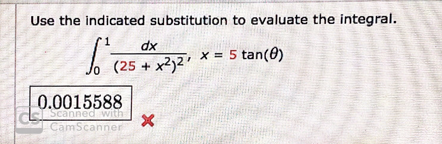 Solved Use the indicated substitution to evaluate the | Chegg.com