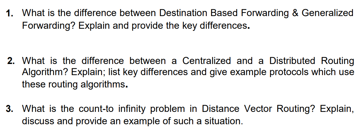 Solved 1. What is the difference between Destination Based | Chegg.com