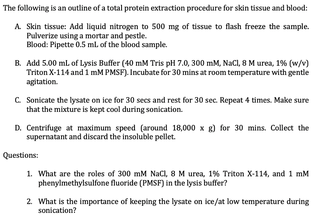 Solved A. Skin tissue: Add liquid nitrogen to 500mg of | Chegg.com