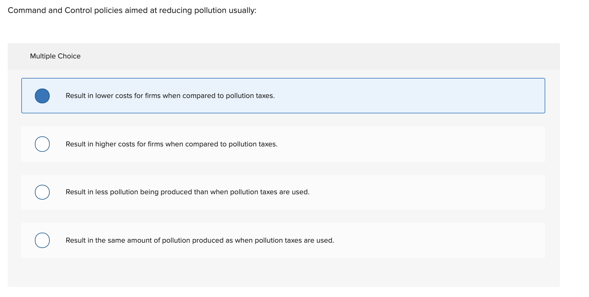 Solved Command and Control policies aimed at reducing | Chegg.com