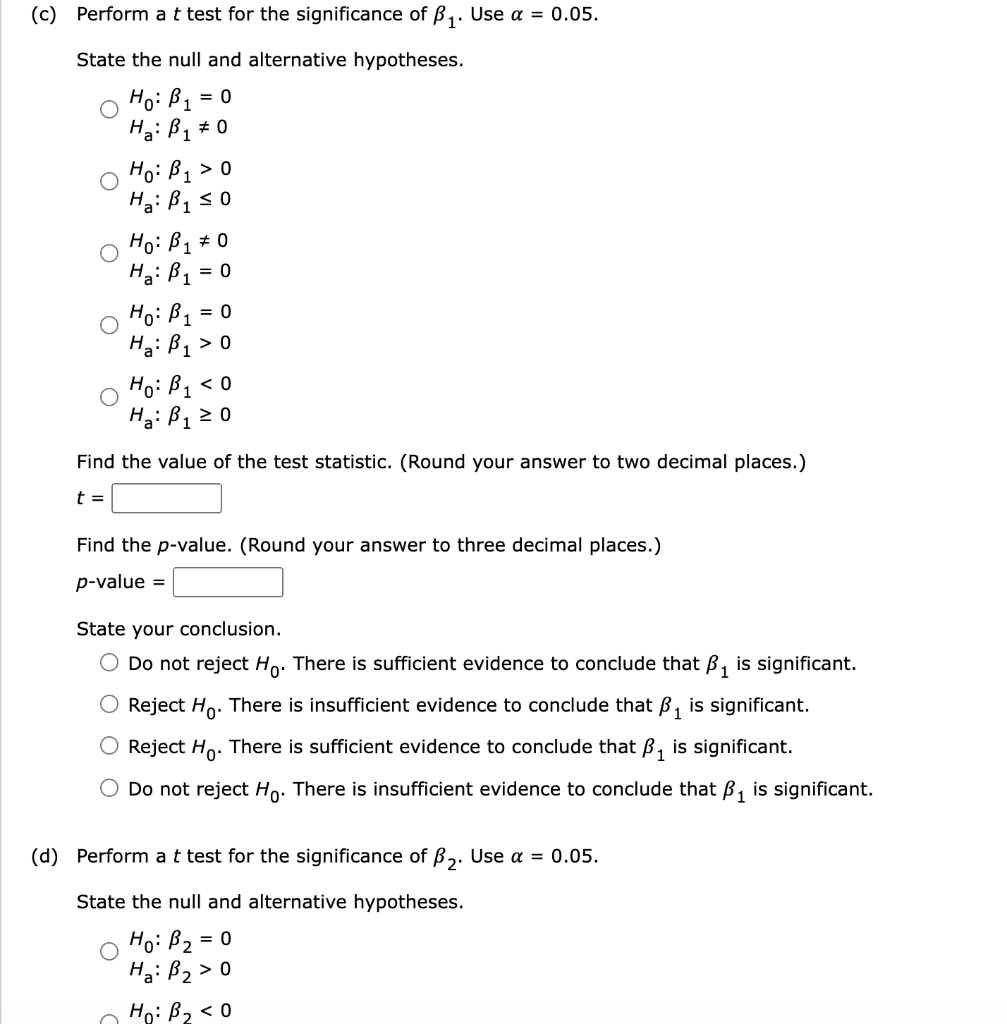 Solved e,SST=6,722.125,SSR=6,218.375,sb1=0.0816, and | Chegg.com