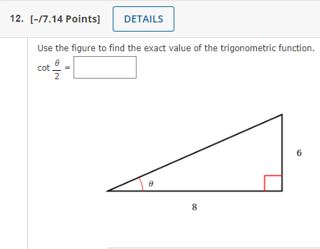 Solved Use the figure to find the exact value of the | Chegg.com