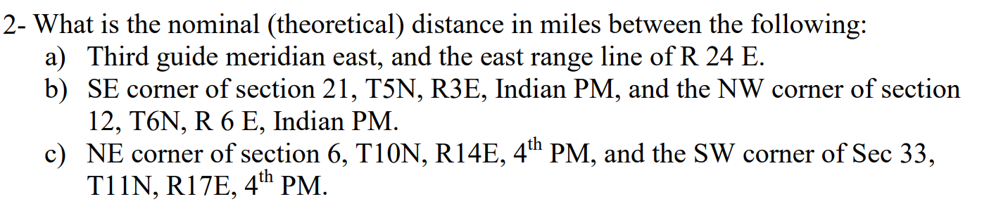 Solved 2- What is the nominal (theoretical) distance in | Chegg.com