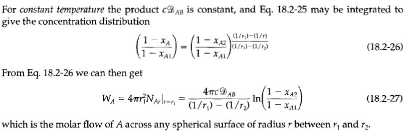 Solved (a) A steady-state mass balance on a spherical shell | Chegg.com