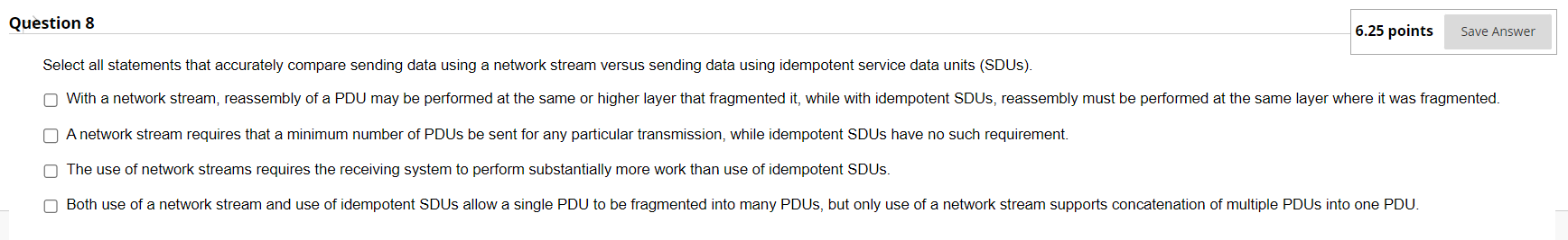 Solved Select all statements that accurately compare sending | Chegg.com