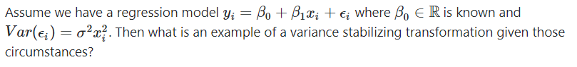 Solved Assume we have a regression model y₁ = Bo + B₁x; + €; | Chegg.com