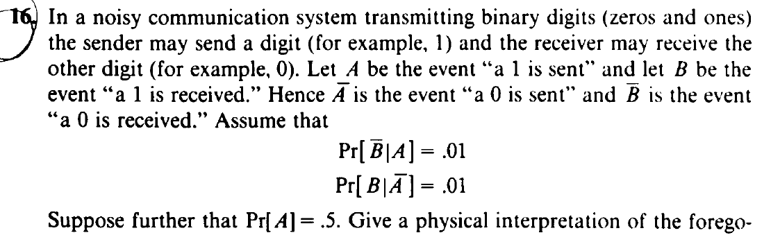 Solved 16.) In a noisy communication system transmitting | Chegg.com