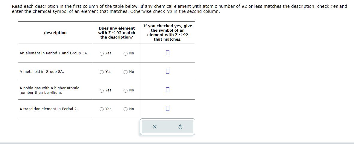 Solved Read each description in the first column of the | Chegg.com