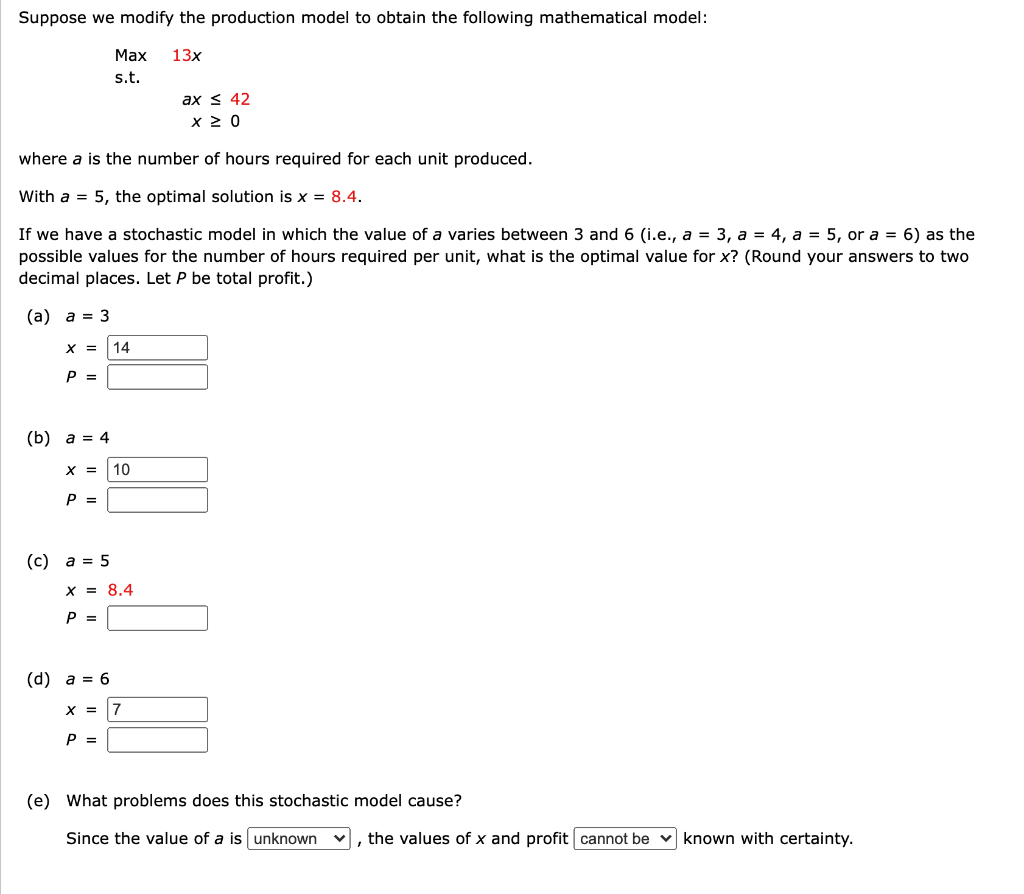 Solved Suppose we modify the production model to obtain the | Chegg.com