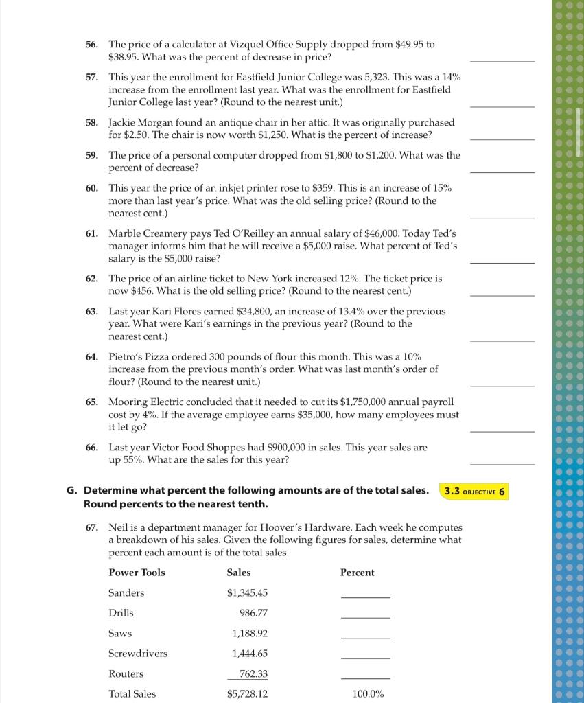 Solved Chapter 3 Review Exercises Name Date Directions Solve | Chegg.com