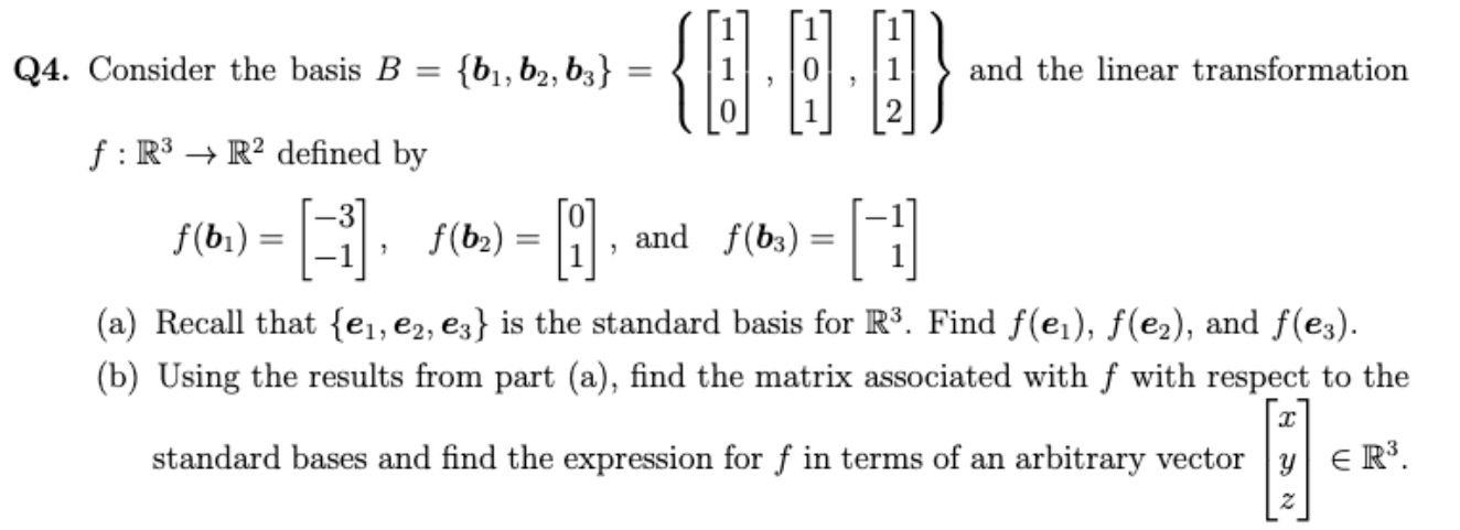 Solved 4. Consider the basis | Chegg.com