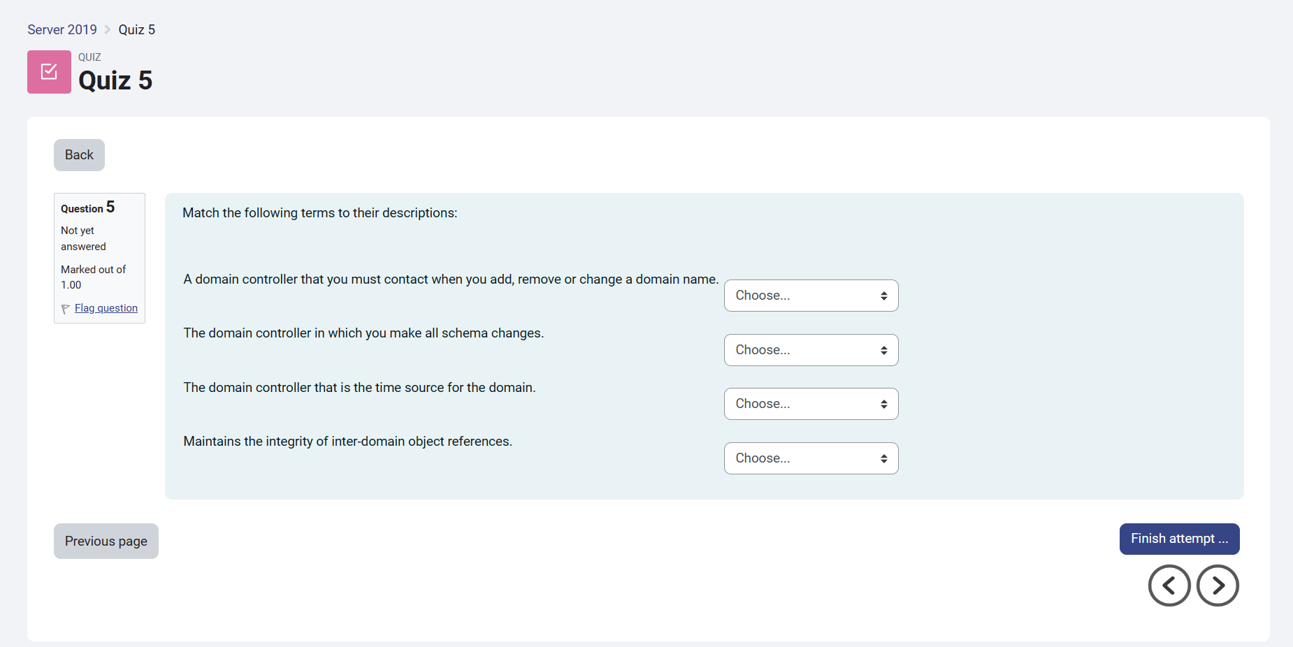 Solved Options: PDC Emulator Master infrastructure | Chegg.com
