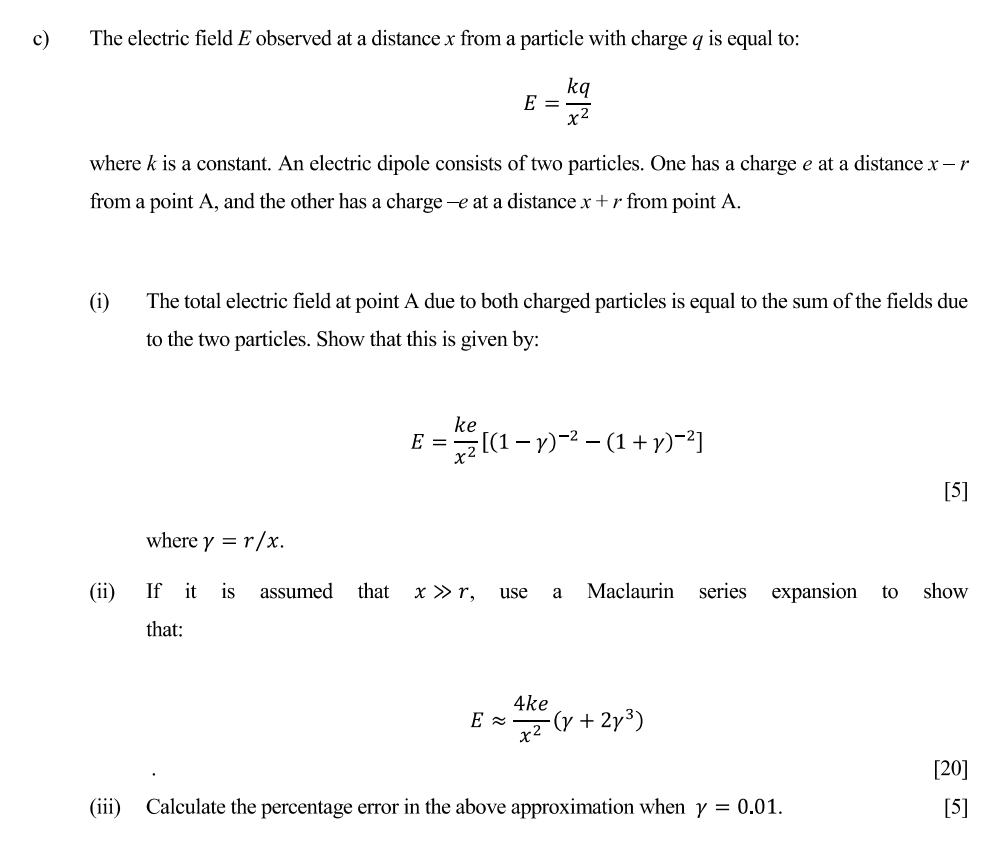Solved The electric field E observed at a distance x from a | Chegg.com