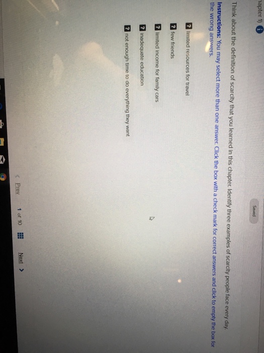 Solved think about the definition of scarcity that you | Chegg.com