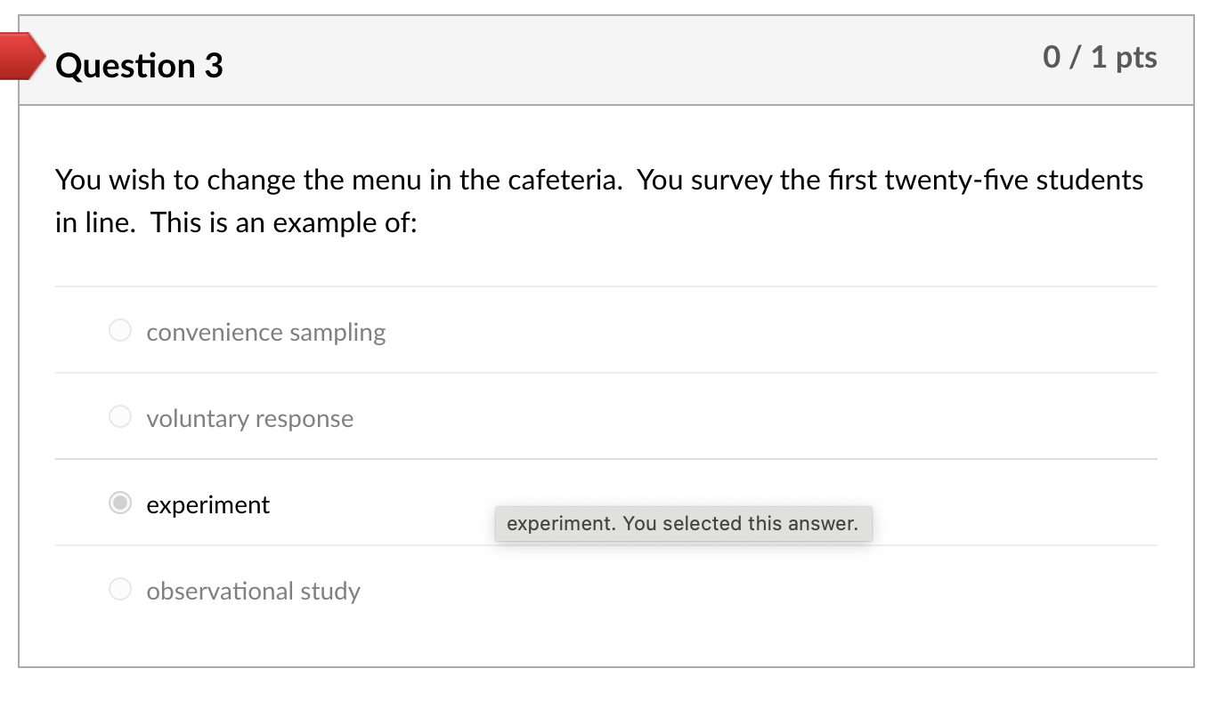 Solved Question 3 0 / 1 pts You wish to change the menu in | Chegg.com