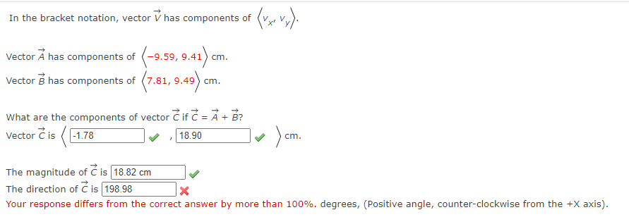 Solved In the bracket notation, vector V has components of | Chegg.com
