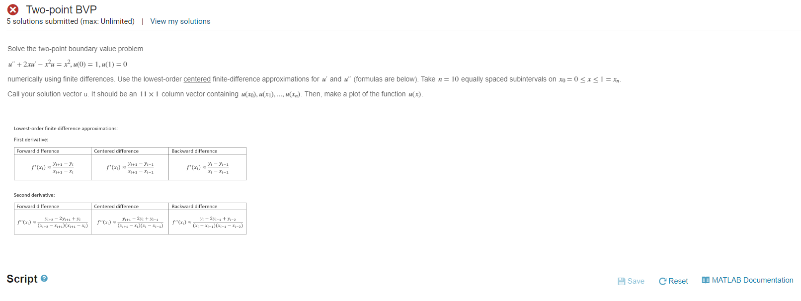 Solved Solve The Two Point Boundary Value Problem