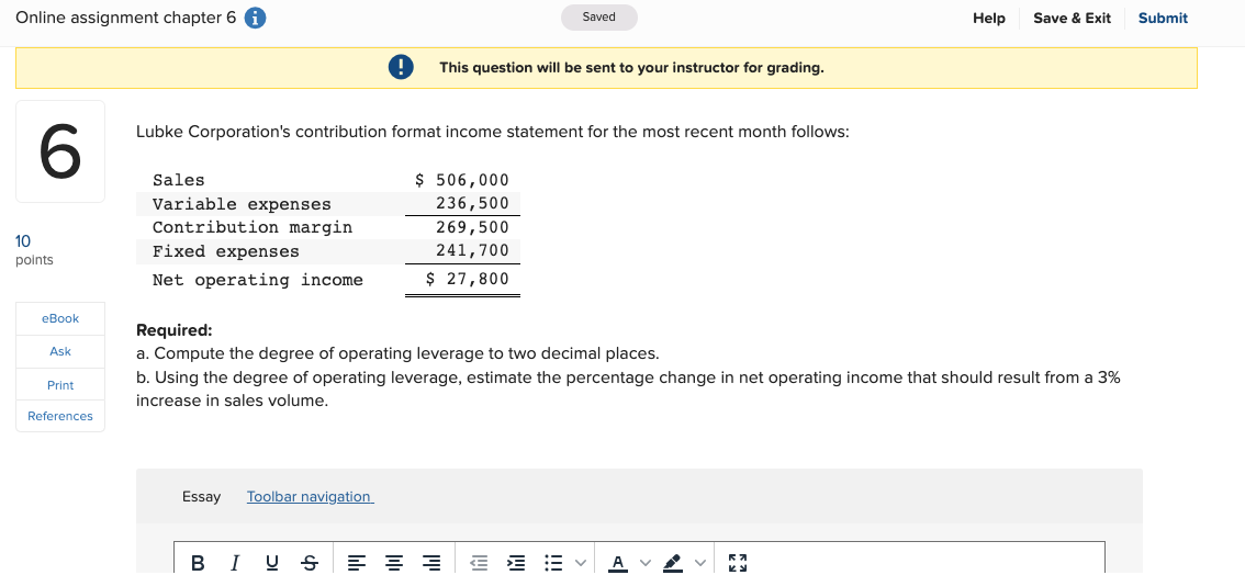 Solved Online assignment chapter 6 i This question will be | Chegg.com