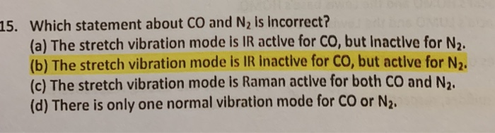 Solved i know the definition of IR active, but how do i know | Chegg.com