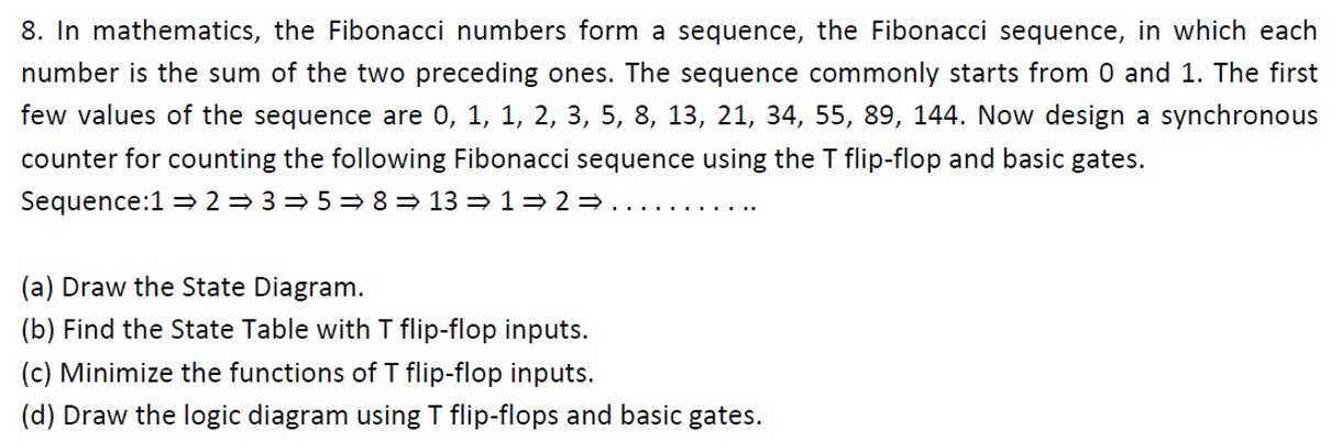 Solved In mathematics, the Fibonacci numbers form a | Chegg.com