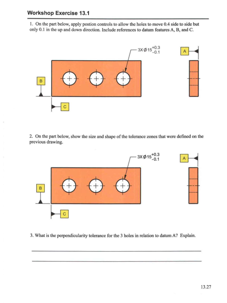 Solved Workshop Exercise 13.1 1. On the part below, apply | Chegg.com