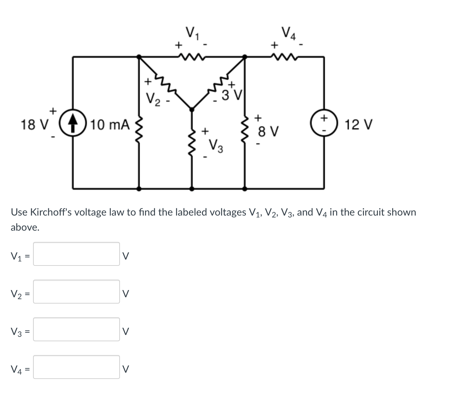 Solved Use Kirchoff's current law to determine the labeled | Chegg.com