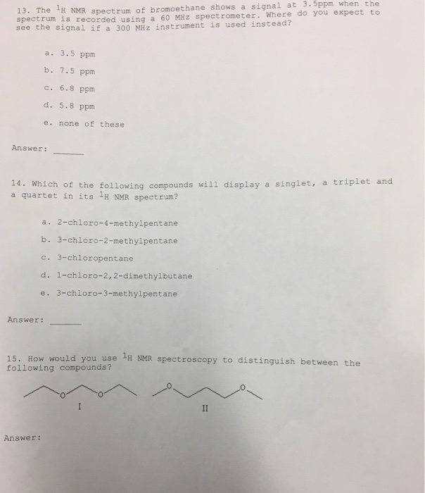 Bromoethane Nmr Spectra Of 1
