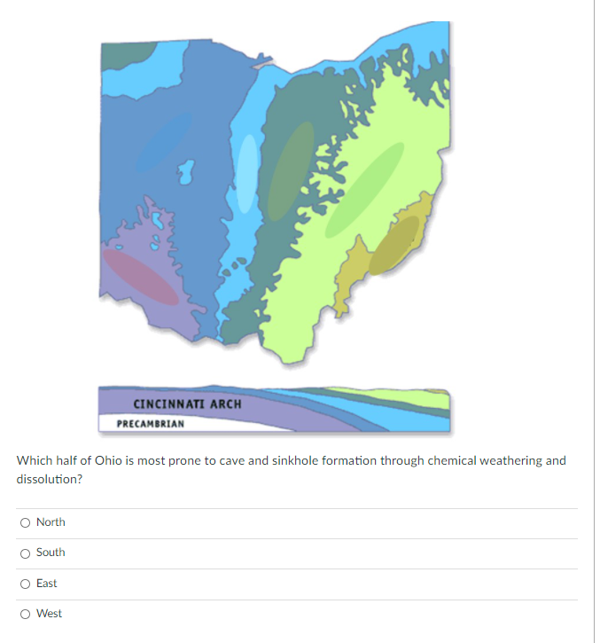 Solved corner of the state and is of In Ohio, sedimentary | Chegg.com